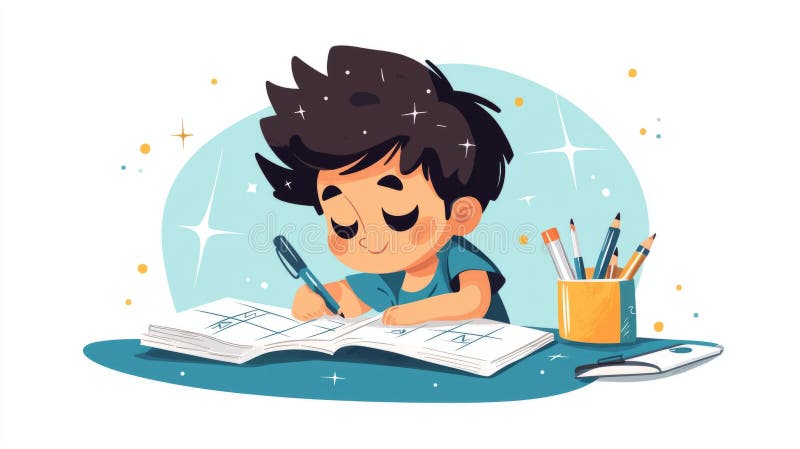 Primary School Children Working on a Test Assignment in Class: Smart ...