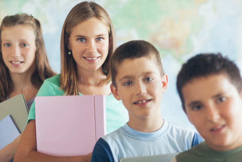 Primary School Students in the Classroom Stock Image - Image of ...