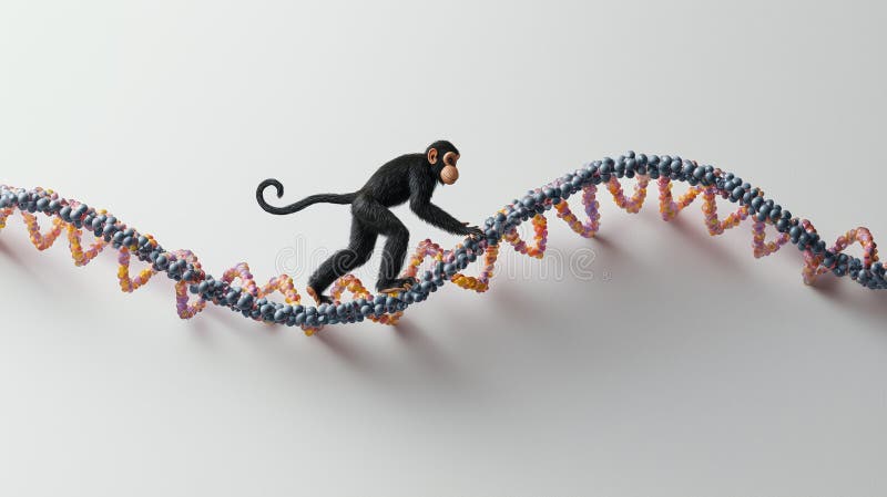 Primate DNA Bridge Art stock illustration. Illustration of biotech ...