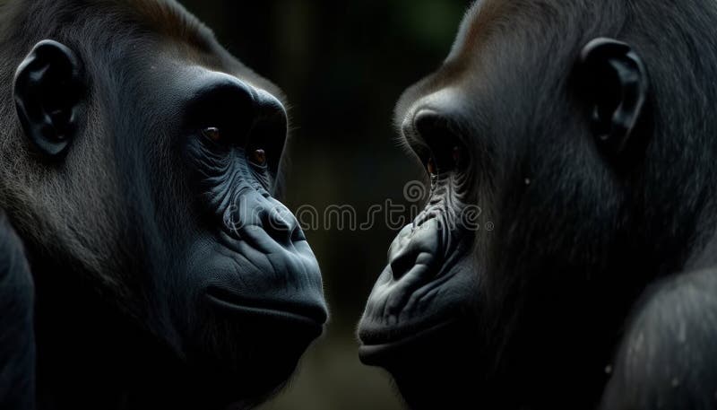 Primate in Nature Monkey Close Up, Endangered Species in Wild Generated ...