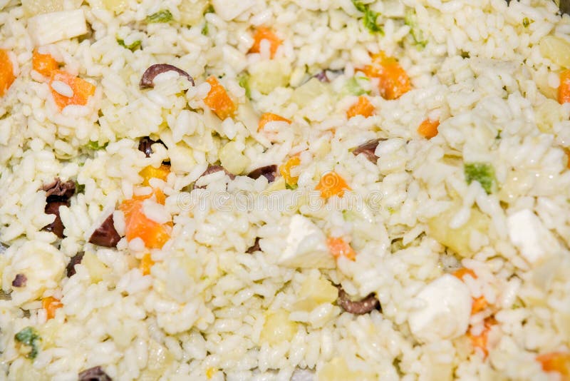 Primavera Rice. (Rice with Vegetables, Eggs and Ch Stock Image - Image ...