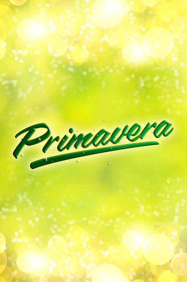 Primavera, Texto Español De La Primavera, Diseño De Letras Del Vector ...