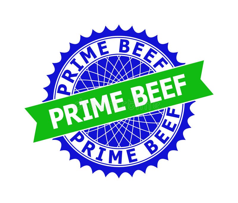 PRIME BEEF Bicolor Clean Rosette Template for Stamps Stock Illustration ...