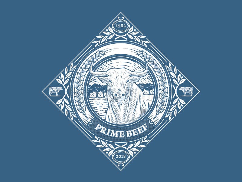 Prime beef badge number 1 stock illustration. Illustration of graphic ...