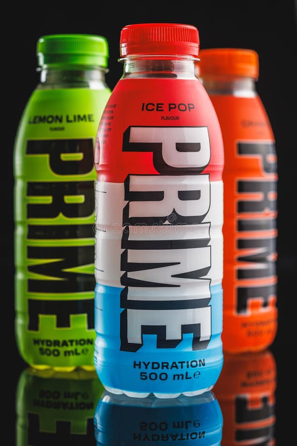 Prime Energy Drink . Bottle Drink on Black Table Editorial Stock Photo ...