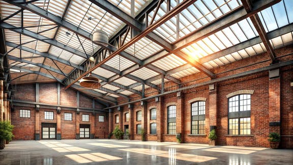 Prime Industrial Warehouse Space Modernized Lightfilled Facility Stock ...