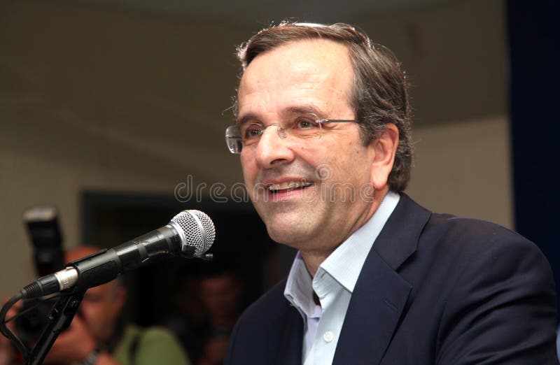 Prime Minister of Greece Antonis Samaras Editorial Photo - Image of ...