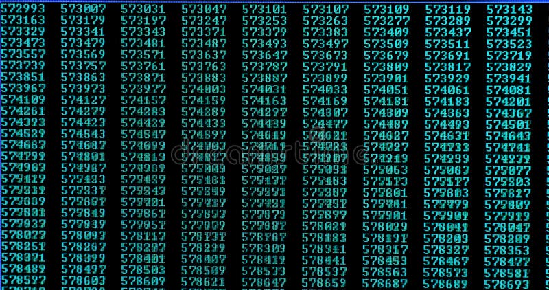 Prime Numbers Scrolling on Computer Screen Stock Video - Video of numbers, increase: 302400843