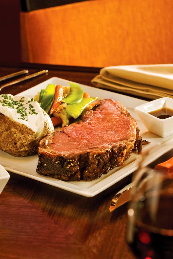 Prime Rib Dinner stock image. Image of plate, cuisine - 24682815