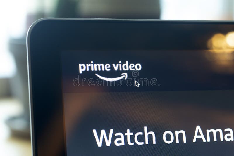 Prime Video Amazon Logo on a Computer Screen. Home Page of the Internet ...