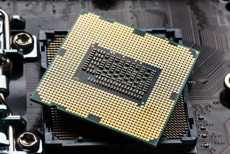 Primer De CPU Chip Processor Foco Selectivo Foto de archivo - Imagen de ...