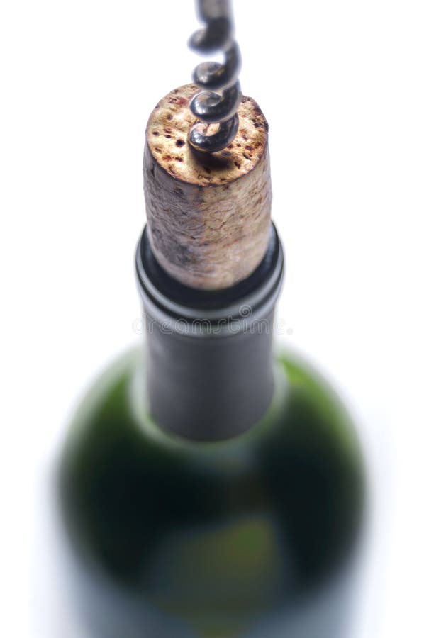 Primer De Un Corcho En Una Botella De Vino Imagen de archivo - Imagen ...