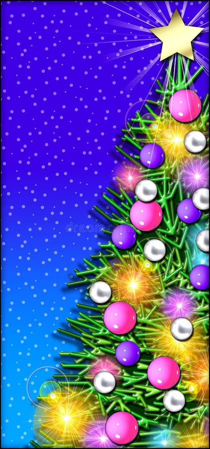 Primer Del árbol De Navidad Stock de ilustración - Ilustración de ...