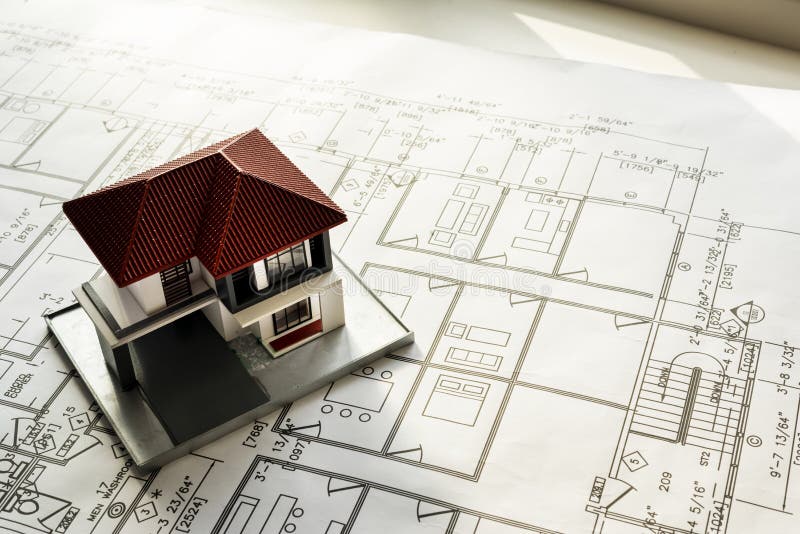 Primer Del Modelo Del Plan De La Casa Imagen de archivo - Imagen de ...