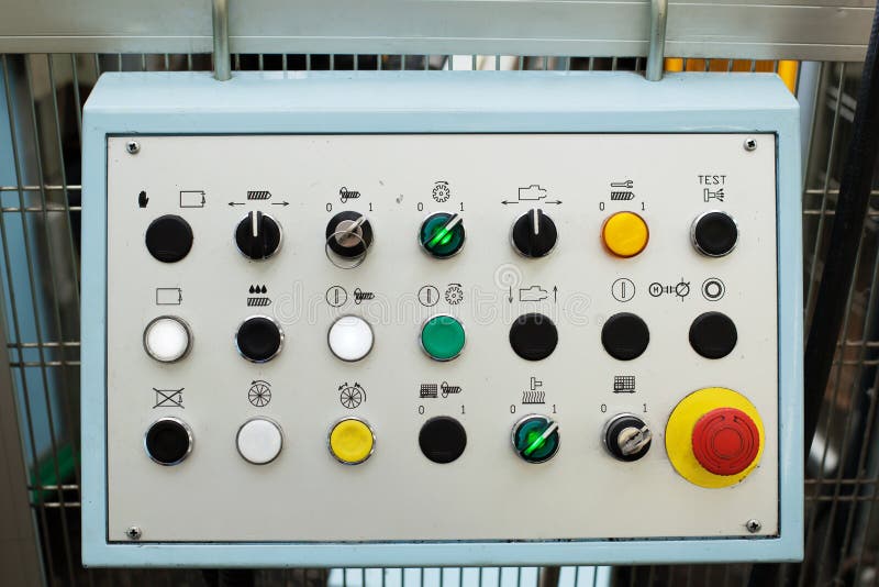 Primer Del Panel De Control - Botones Con Los Iconos Imagen de archivo ...