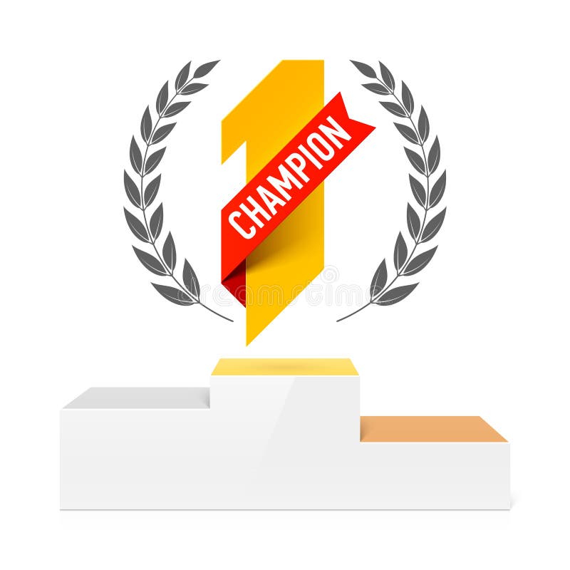 Primer Ganador, Primer Lugar Ilustración del Vector - Ilustración de ...