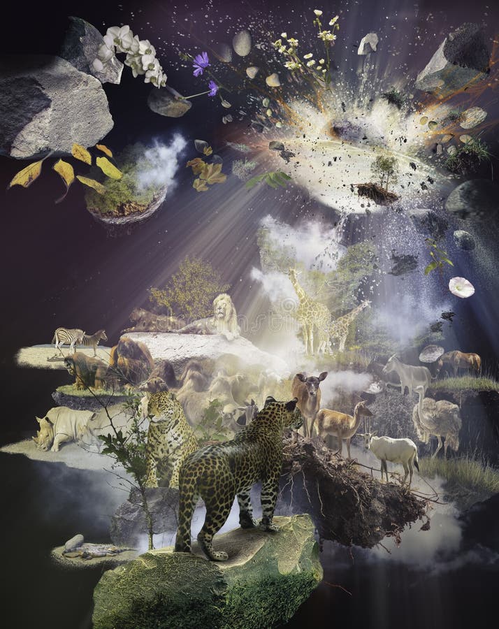 Siete días de creación foto de archivo editorial. Imagen de encuentro ...