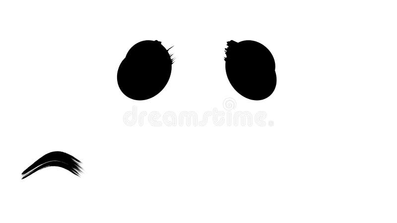 Angry Face Emoticon with Glitch Effect on Yellow Background Stock ...