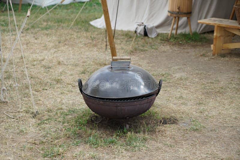 Primitive Cooking on Open Flame Stock Photo - Image of food, natural ...