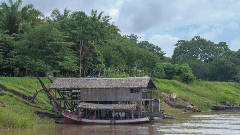 Primitive Gold Mining Operations on the Amazon River in the Amazon ...