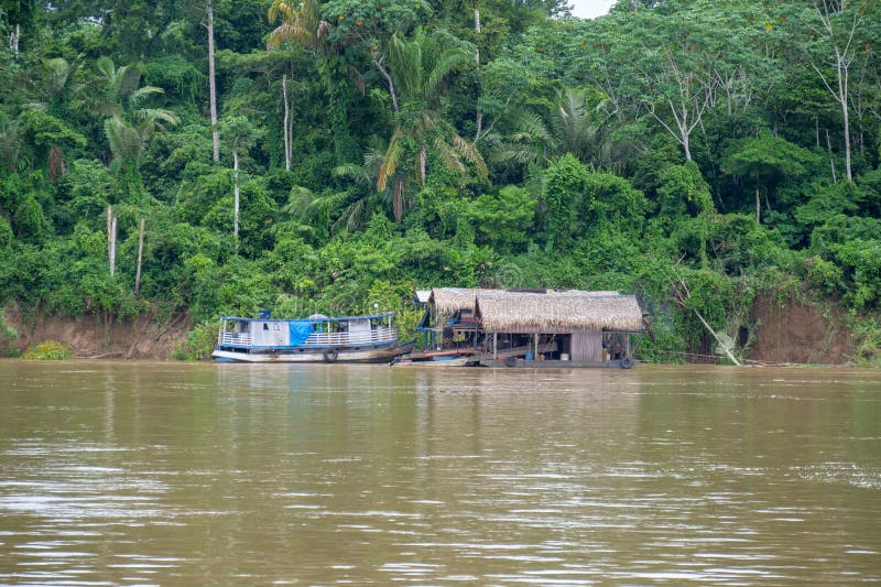Primitive Gold Mining Operations on the Amazon River in the Amazon ...