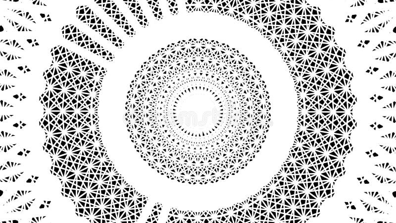 Primitive Loopable Animation. Geometric Round Shape is Spinning Stock ...