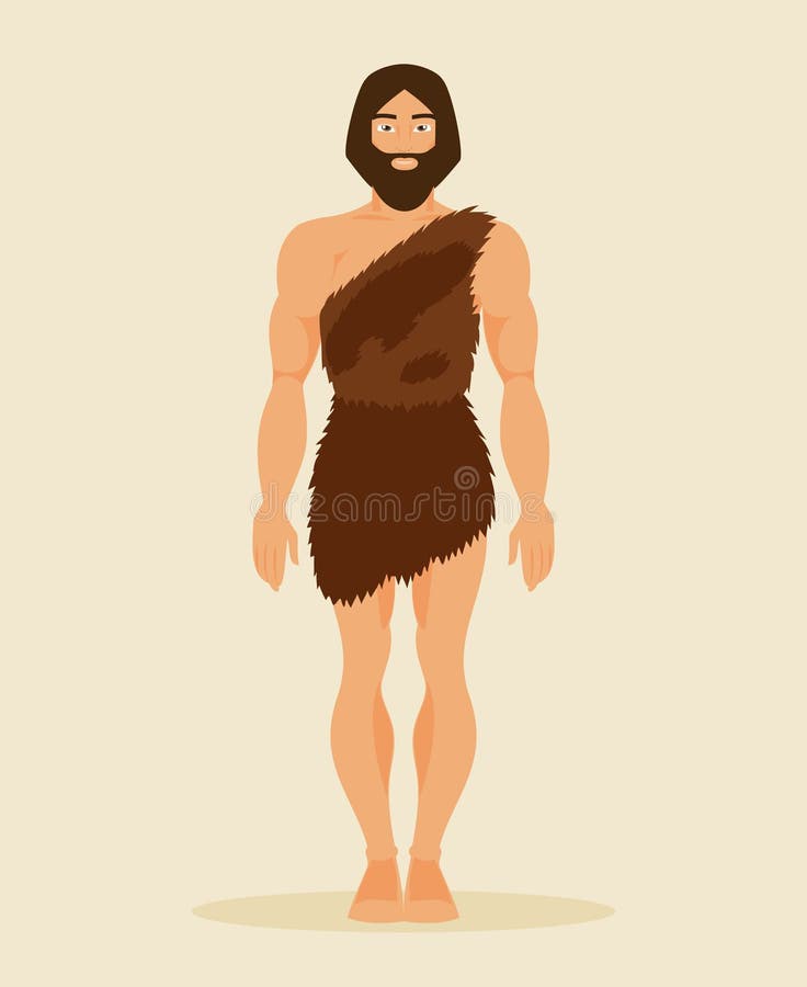 Primitive Man, Neanderthal. Vector Illustration Stock Vector ...