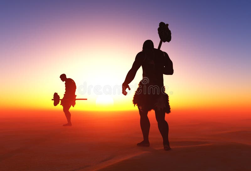 Primitive man stock illustration. Illustration of wild - 323844711