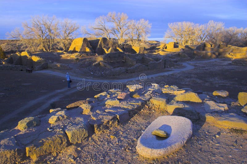 Primitive Mill At Aztec Ruins Stock Image - Image of mountain ...