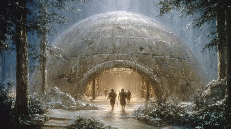 Primitive Peoples Explore a Mysterious Dome Structure in an Ancient ...