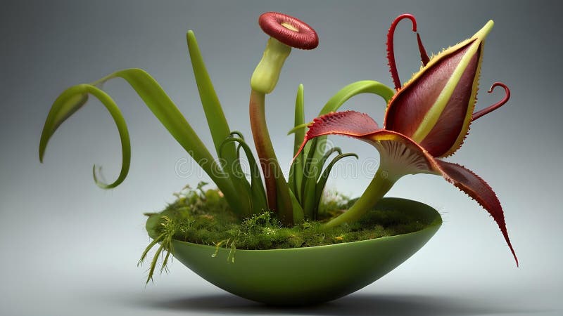 Primitive Plant in Studio Shot 2 Stock Illustration - Illustration of ...