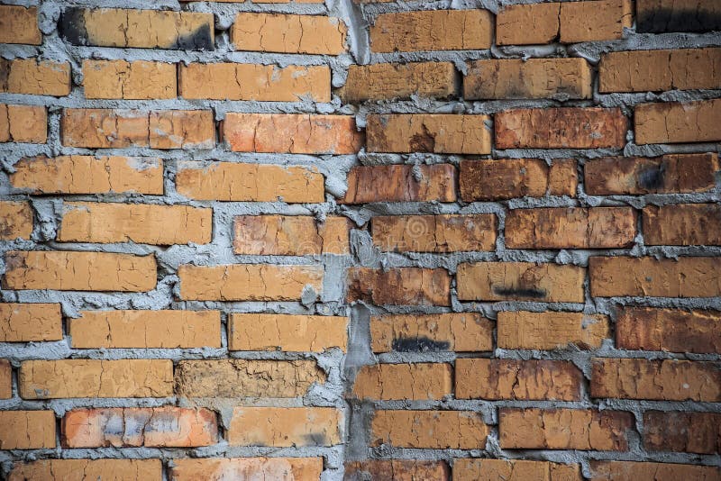 Primitive Striking Brick Wall / Background Stock Photo - Image of ...