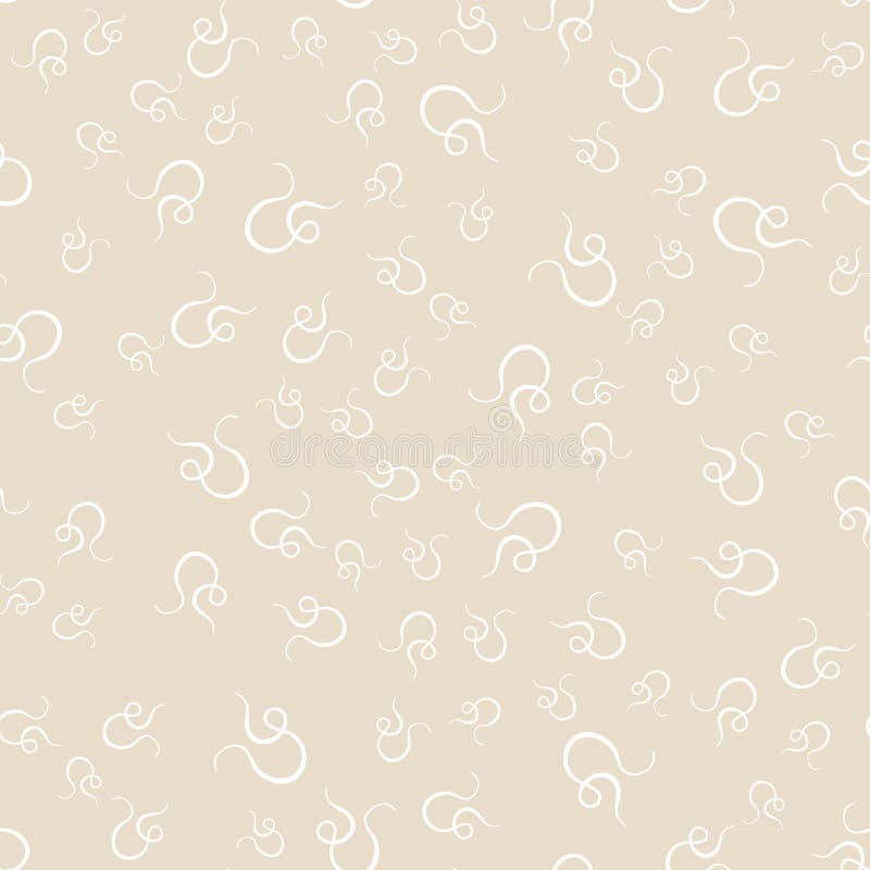Stylized Swirly Curls Seamless Pattern Stock Vector - Illustration of ...