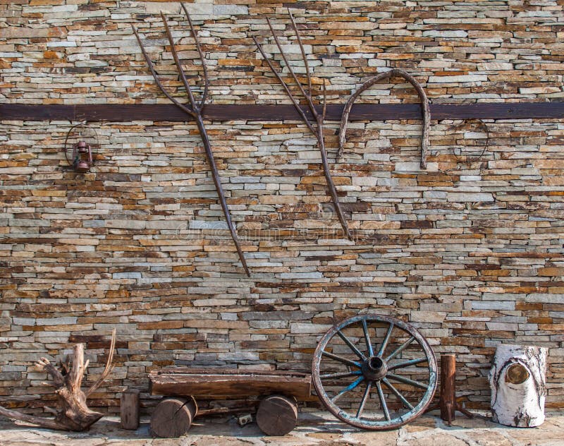 Primitive tools stock photo. Image of stump, tiles, antique - 46677498