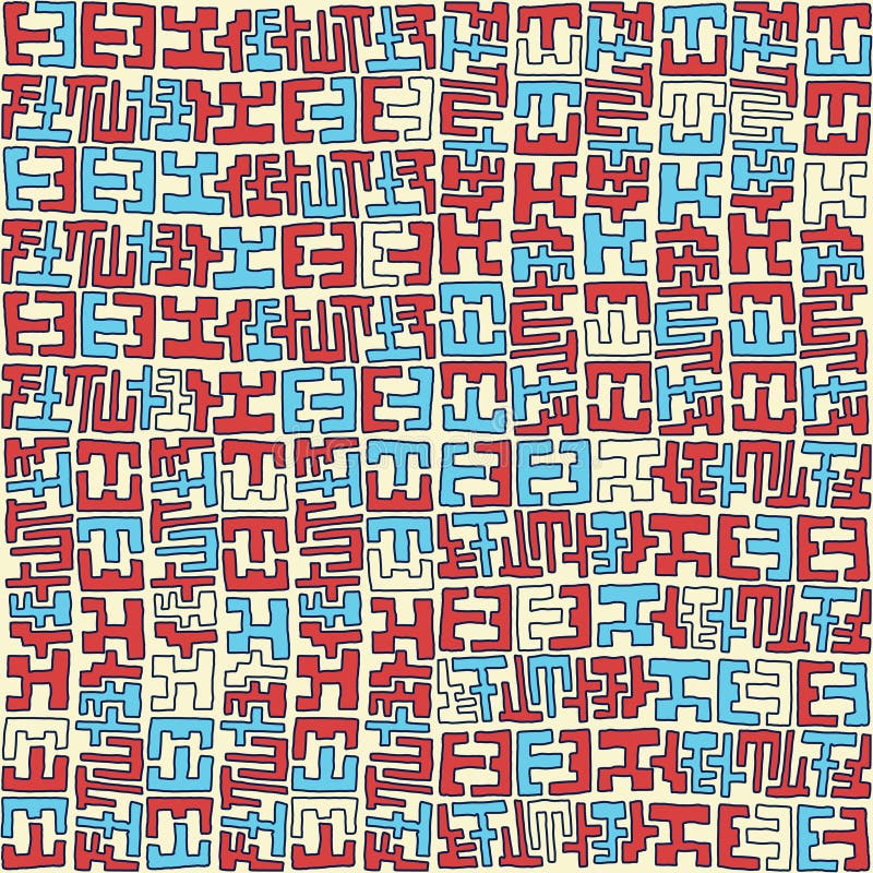 Primitive Tribal Seamless Pattern Stock Vector - Illustration of ...