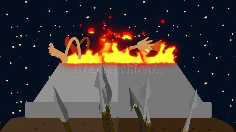 Primitive Tribe Making a Human Sacrifice on an Alter Stock Video ...