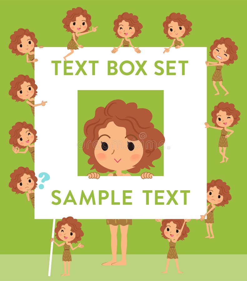 Primitive women_text box stock vector. Illustration of character ...