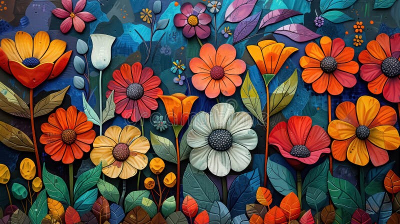 Primitivism - Painting with Bold Colors Stock Illustration ...