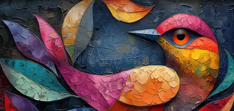 Primitivism - Painting with Bold Colors Stock Illustration ...