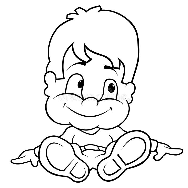 Primo do menino ilustração do vetor. Ilustração de sorriso - 18047249