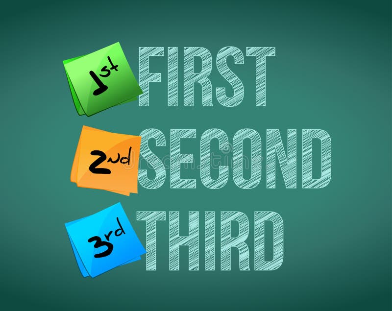 In Primo Luogo, Secondo E Terzo Posto Illustrazione di Stock ...