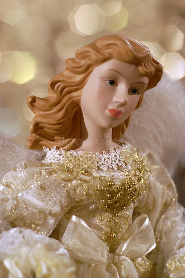 Primo Piano Di Angelo Di Natale Fotografia Stock - Immagine di vestiti ...