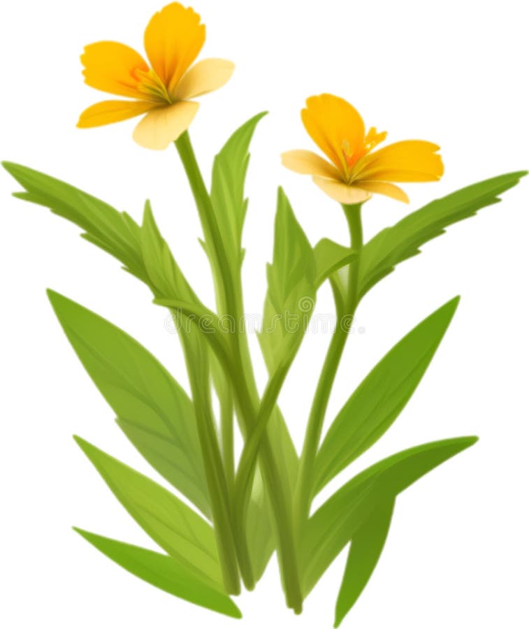 Primrose Clipart. a Cute Primrose Flower Icon. AI-Generated. Stock ...
