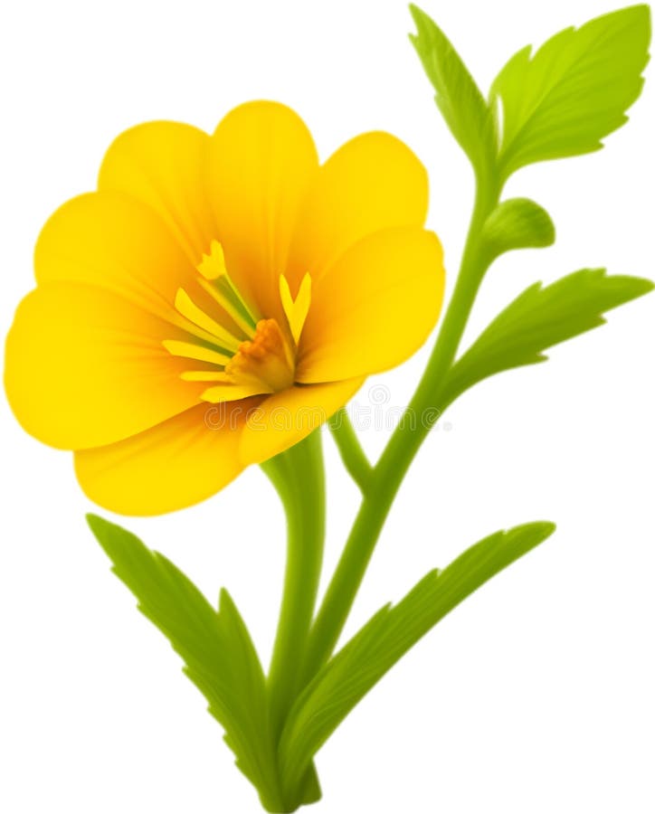 Primrose Clipart. a Cute Primrose Flower Icon. AI-Generated. Stock ...