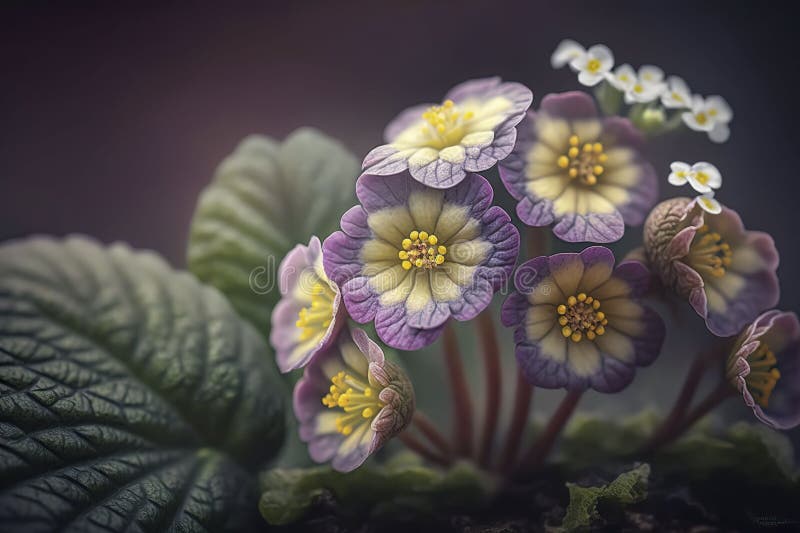Primrose Close-up. Generative AI Stock Illustration - Illustration of ...