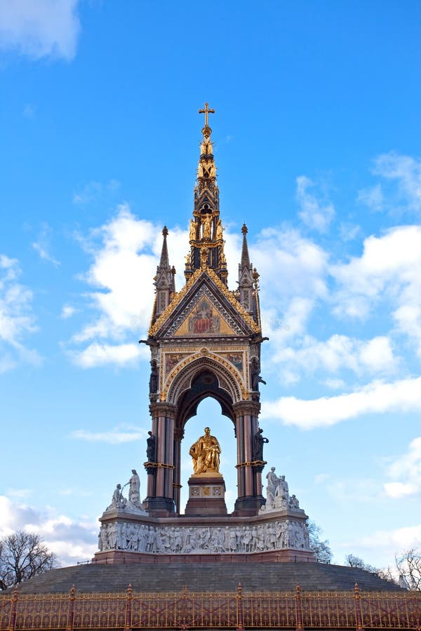 The Prince Albert Memorial London Stock Photo - Image of sculpture ...
