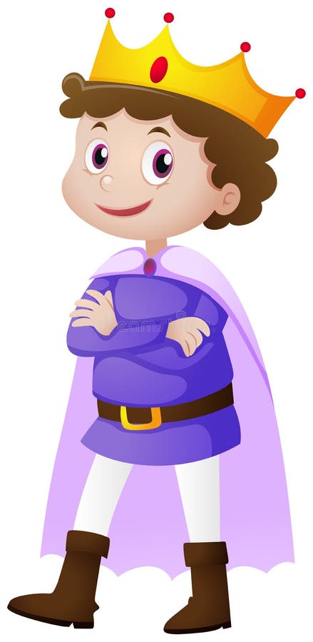 Prince in blue costume stock vector. Illustration of royal - 92492896
