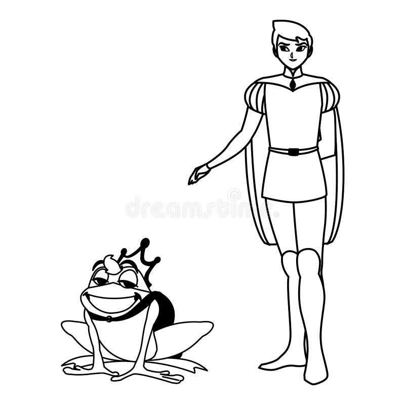Prince Charming and Toad of Tales Characters Stock Illustration ...