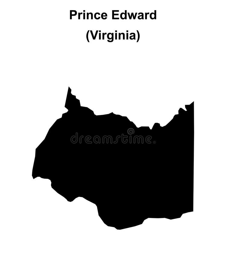 Prince Edward outline map stock illustration. Illustration of county ...