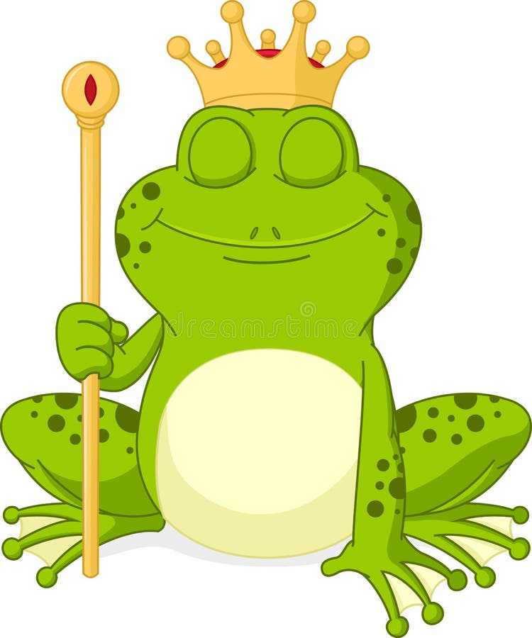Prince frog cartoon stock vector. Illustration of card - 49210596